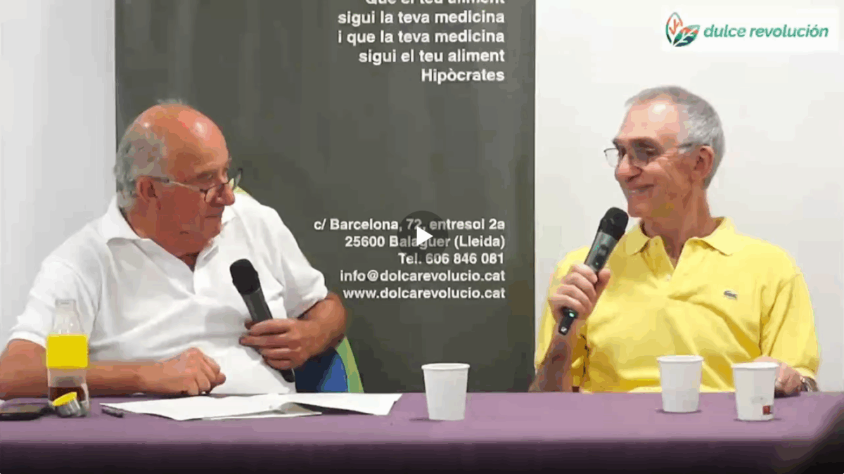 Josep Pàmies dialoga amb el Doctor José Luis Cabouli. Balaguer, 20‑6 ...